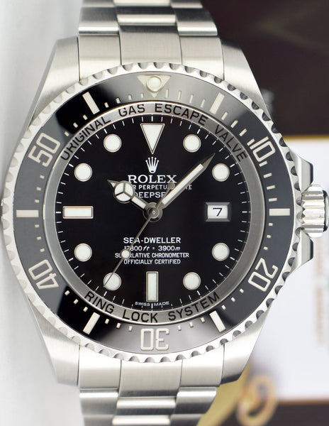 ROLEX 44mm Stainless Steel Deepsea Sea Dweller Black Dial Model 116660 ...