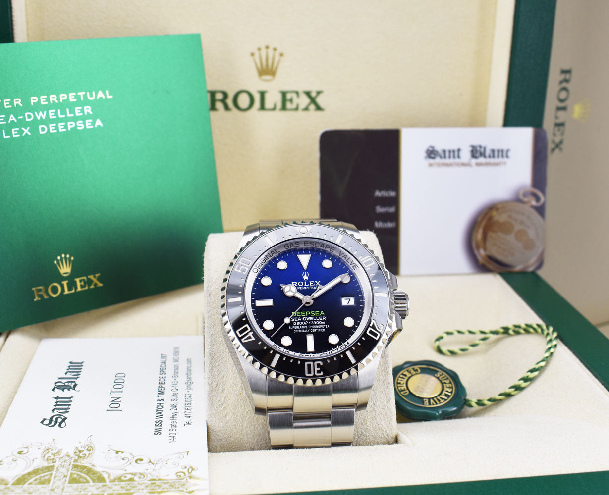 ROLEX 44mm Stainless Steel Deepsea SeaDweller D Blue James Cameron Mod ...