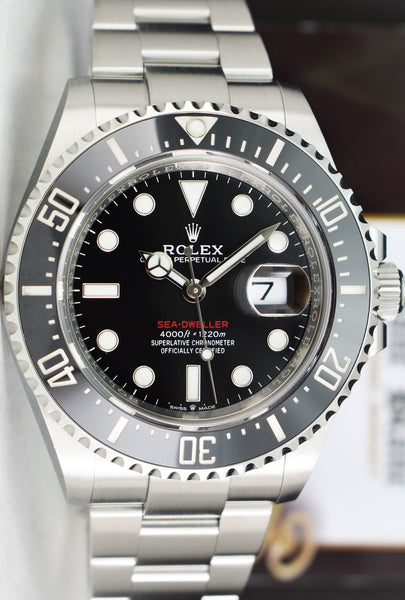 ROLEX 43mm Stainless Steel Anniversary Red Sea Dweller Mark II Card Mo ...